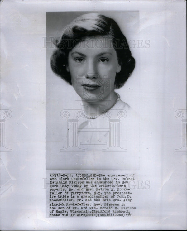 1954 Ann Clark Rockefeller Robert Laughlin - Historic Images