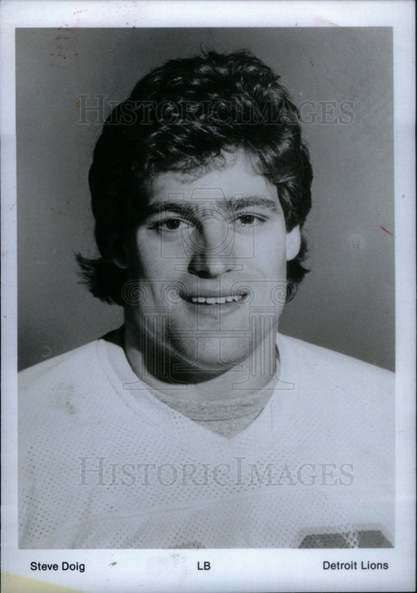 Detroit Lions LB Steve Doig - Historic Images