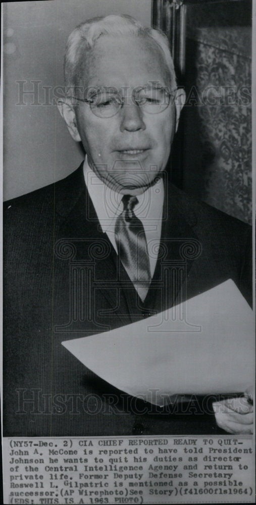 1964 John A. McCone Central Intelligence - Historic Images