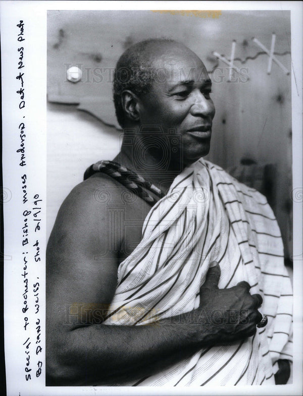 1980 Bishop Moses Anderson Detroit Ashanti - Historic Images