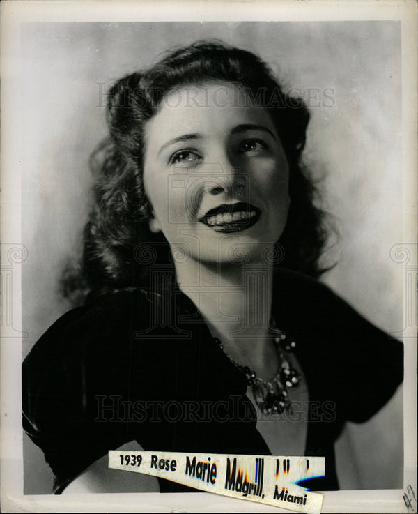 1952 Rose Marie Magrill, Miss Florida 1939 - Historic Images