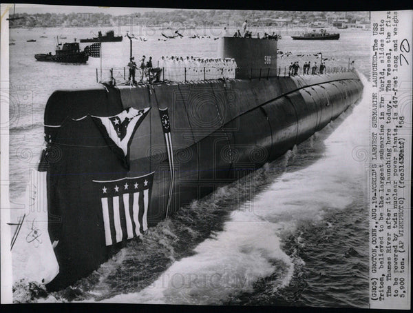 1960 USS TRITON BIG NUCLEAR SUBMARINE - Historic Images