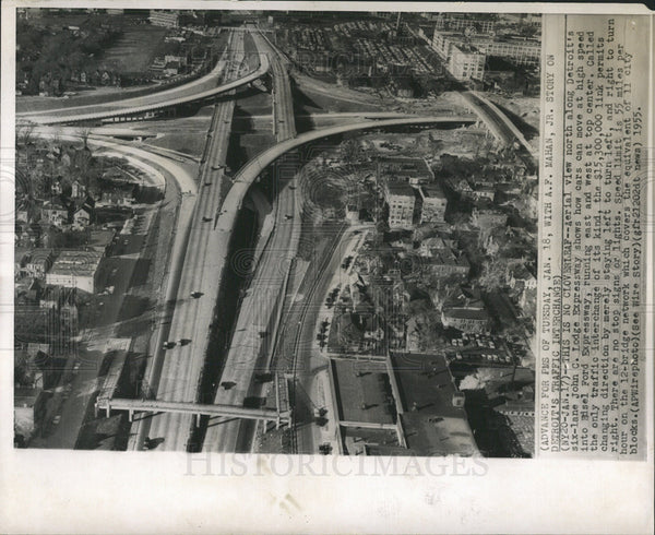 1955 John C. Lodge Expressway Detroit - Historic Images