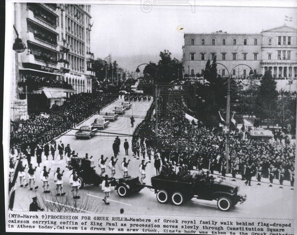 1964 Greek royal King Paul Coofin Family - Historic Images