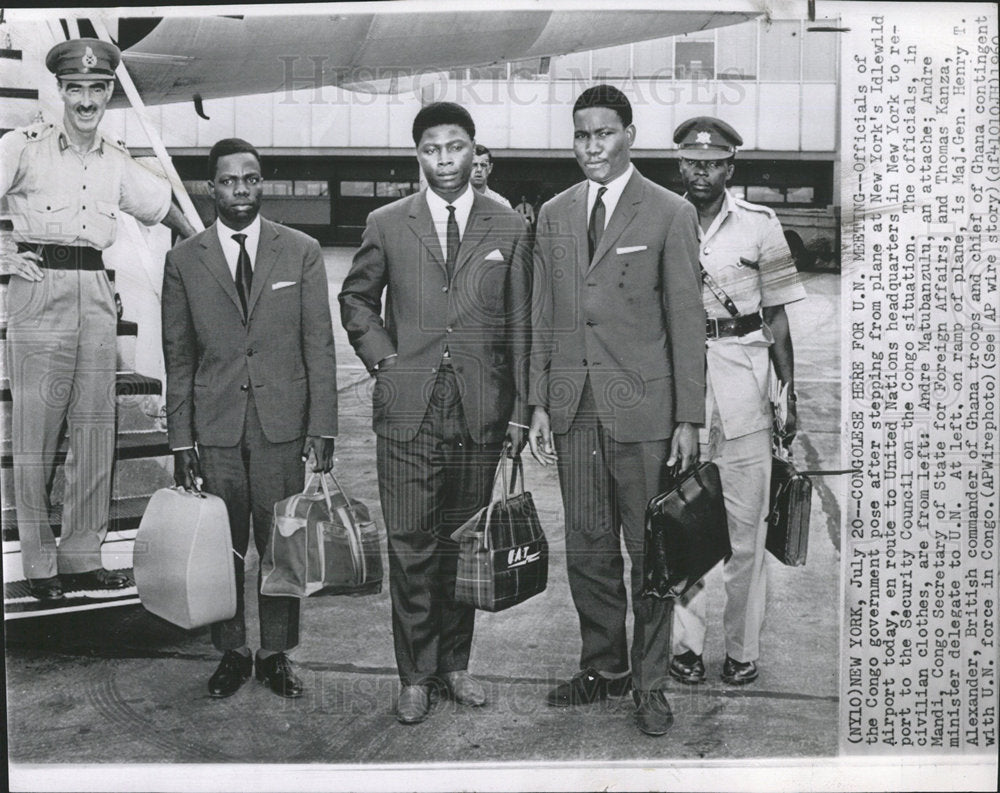 1960 Congo government New York Idlewild - Historic Images