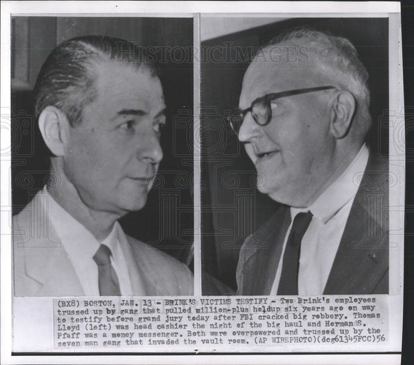 1956 Brinks Robbery Victims Testify Boston - Historic Images