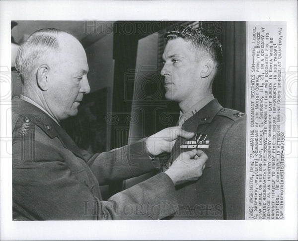1952 Press Photo Lemuel C. Shepherd, III U.S. Marine - Historic Images