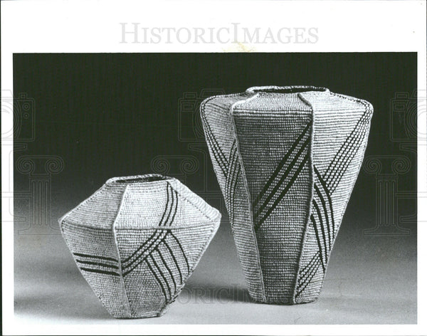 1993 Press Photo Jan Buckman Baskets - Historic Images