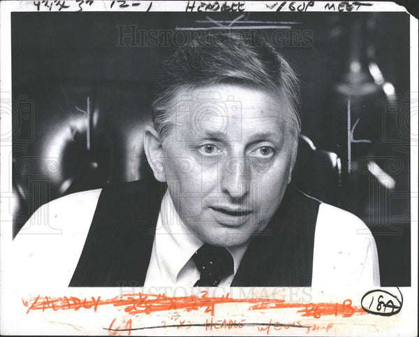 1978 Press Photo Richard Headlee Taxpayers United - Historic Images