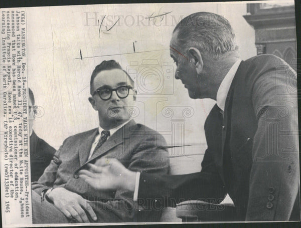 1965 Press Photo Harold Howe Johnson White House North - Historic Images