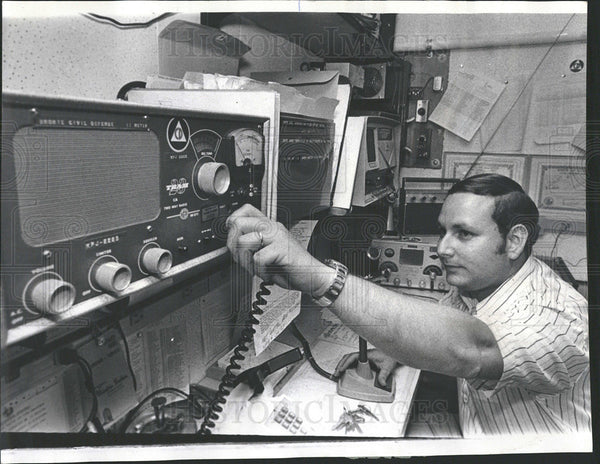 1972 Press Photo Civil Defense Control room - Historic Images