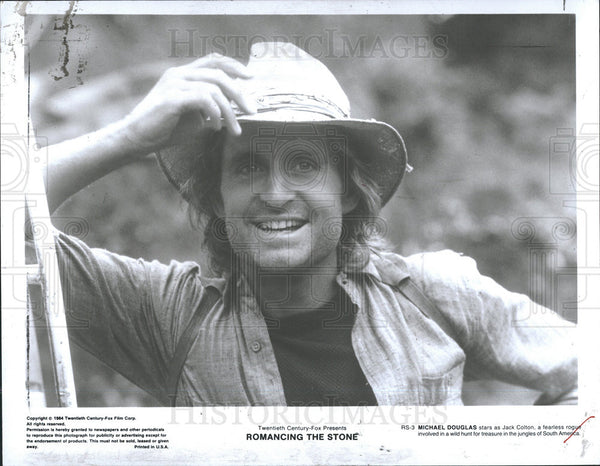 1984 Press Photo Michael Douglas Jack Colton America - Historic Images