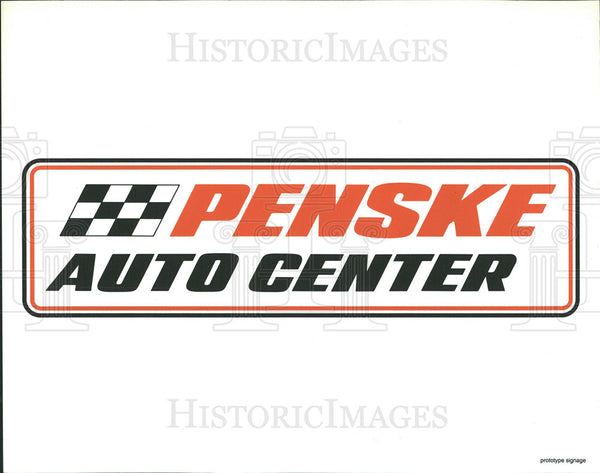 Press Photo Penske Auto Center Sign - Historic Images