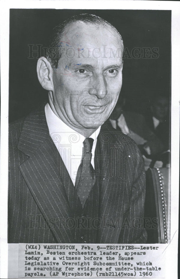 1960 Press Photo Lester Lanin Boston Orchestra Leader - Historic Images