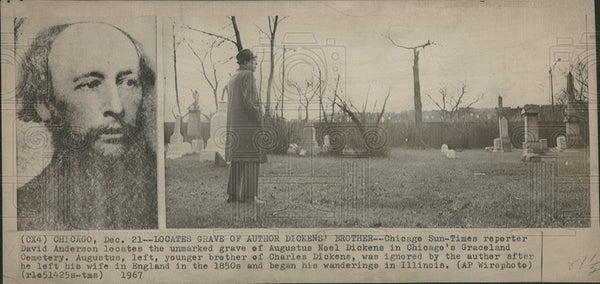 1967 Press Photo Augustus Noel Dickens Chicago Reporter - Historic Images