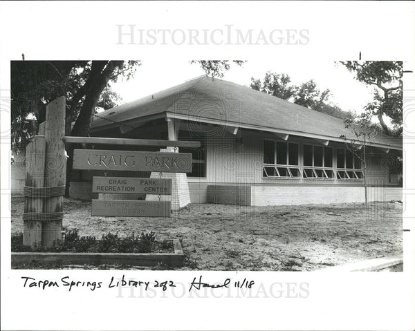 1986 Press Photo Tarpon Springs Public Library - Historic Images