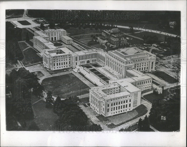 1946 Press Photo League Of Nations Buildings In Geneva - Historic Images