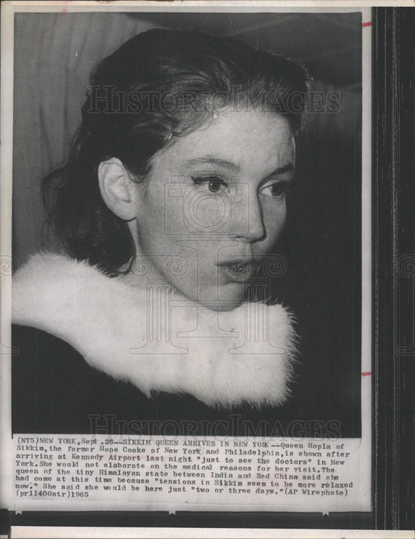 1965 Press Photo Queen Hopla Philadelphia Kennedy Hope - Historic Images