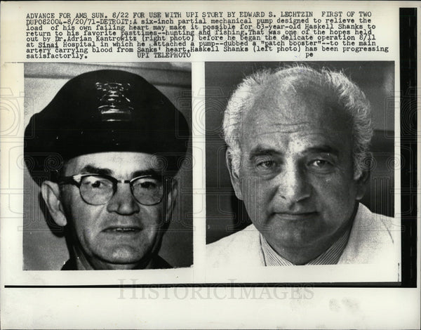 1971 Press Photo Mechanical Pump Haskell Shanks - Historic Images