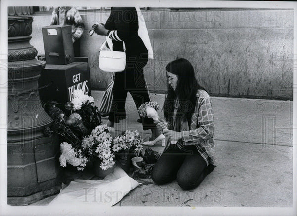 1971 Press Photo Downtown Detroit Days Shopping - Historic Images