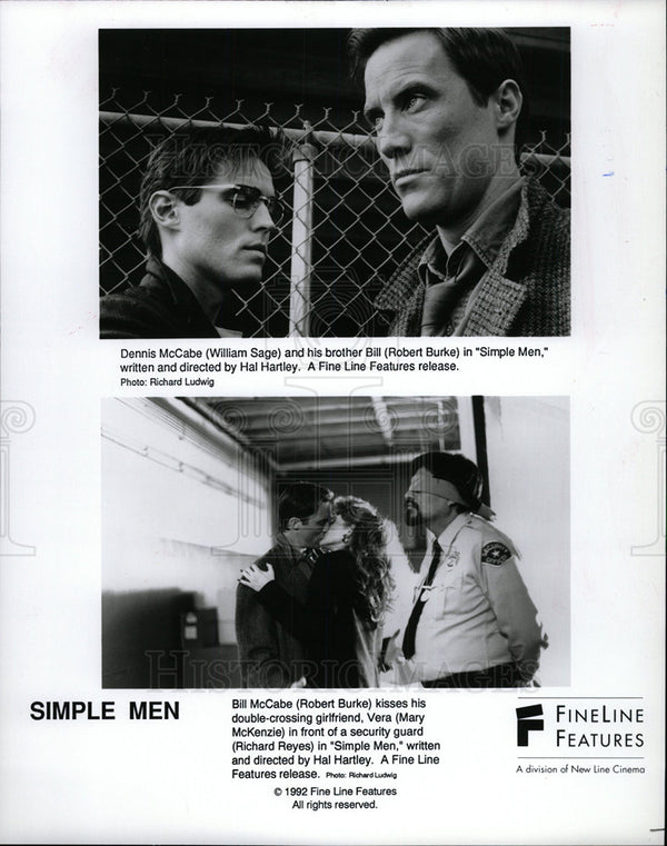 1993 Press Photo Bill McCabe Vera Simple Men Hartley - Historic Images