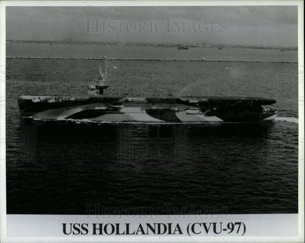 1995 Press Photo USS Hollandia CVE-97 US Navy War Ship - Historic Images