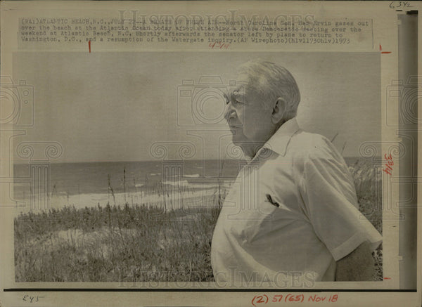 1973 Press Photo North Carolina Sen Sam Ervin - Historic Images
