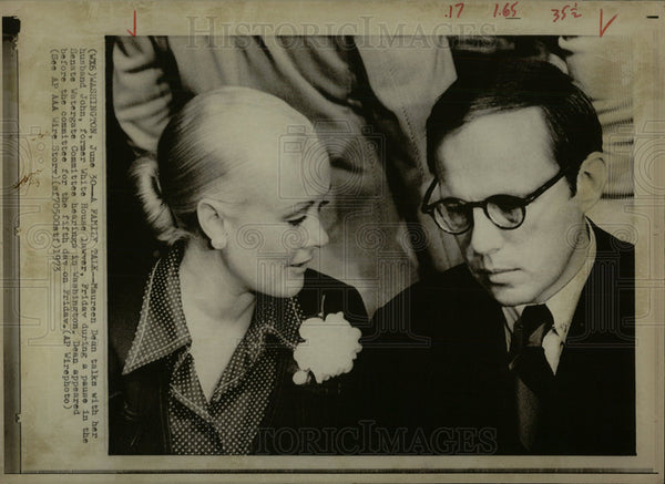 1973 Press Photo Maureen Dean Senate Watergate John - Historic Images