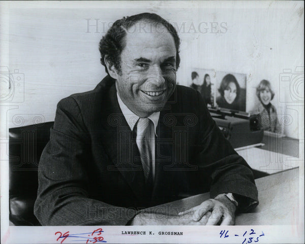 1979 Press Photo Press Photo Lawrence K. Grossman. - Historic Images