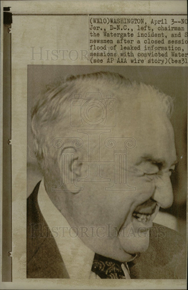 1973 Press Photo Senator Sam Ervin - Historic Images