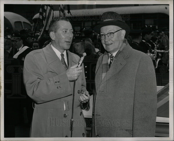 1956 Press Photo Old Newsboys Geo U Stark Jim Eberly - Historic Images