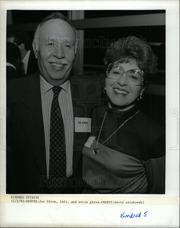 1992 Press Photo Joe Giron and Ercie Giron - Historic Images