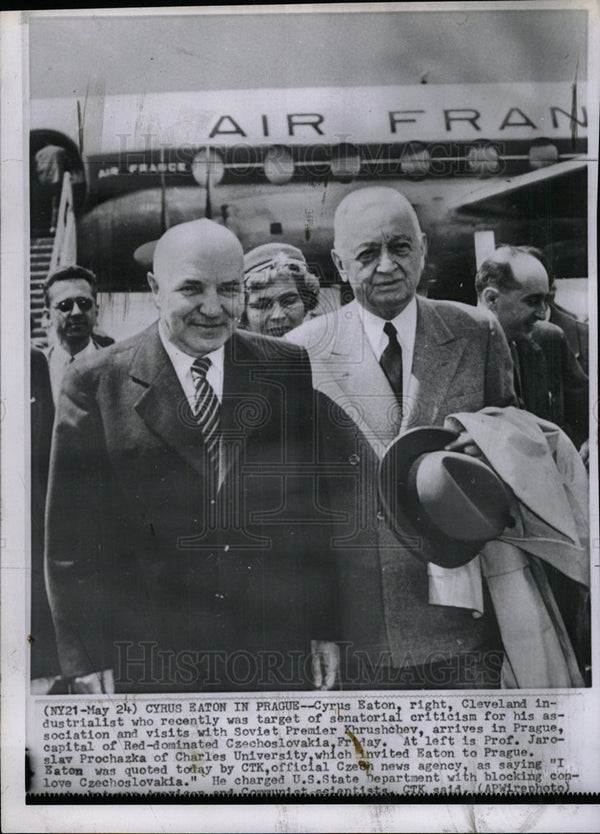 1960 Press Photo Cyrus Eaton American Businessman - Historic Images