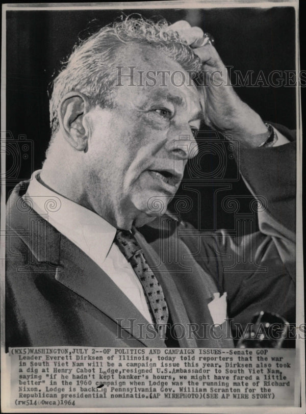 1964 Senate GOP Leader Everett Dirksen - Historic Images