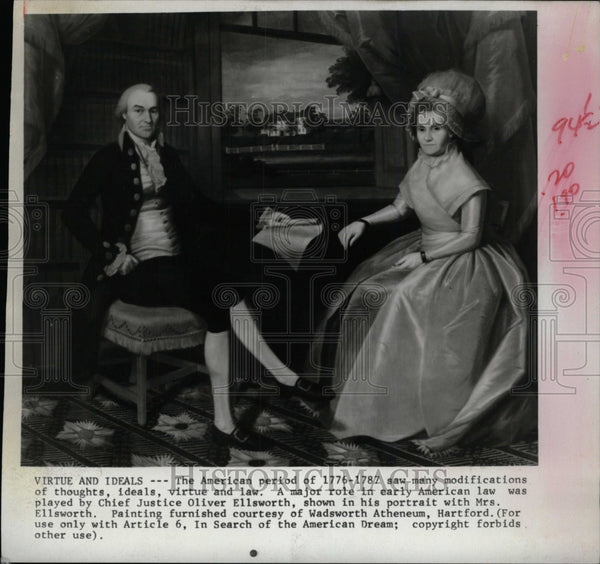 1974 Chief Justice Oliver Ellsworth & wife - Historic Images