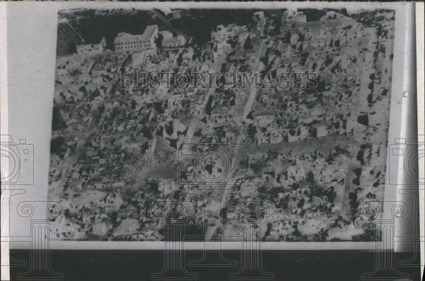 1968 Press Photo Aerial view rubble town Montevago Eart- RSA06435 ...
