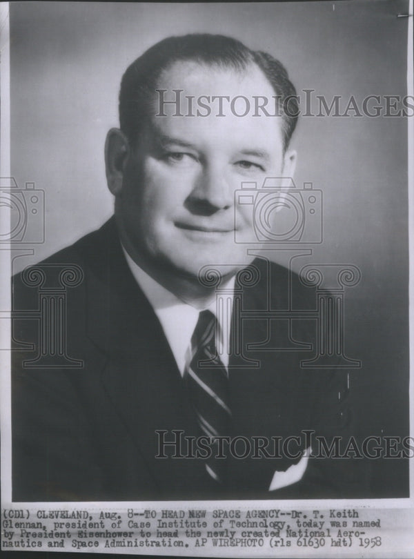 1958 Press Photo Case Institute Of Technology President Dr T - Historic ...