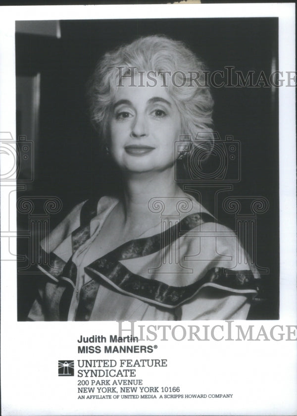 1994 Judith Martin, a.k.a. Miss Manners - Historic Images