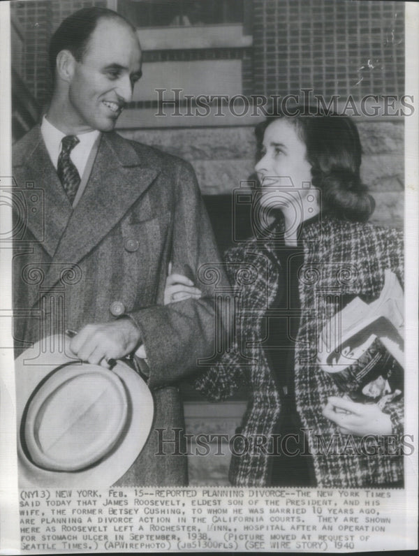 1940 James Roosevelt Betsey Cushing - Historic Images