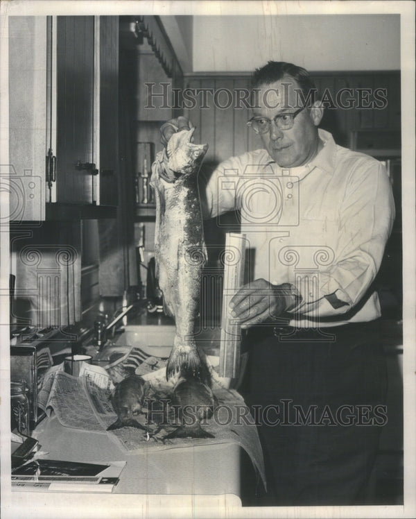 1968 Press Photo Vaughn Hilty caught three baby coho sa- RSA18827 ...