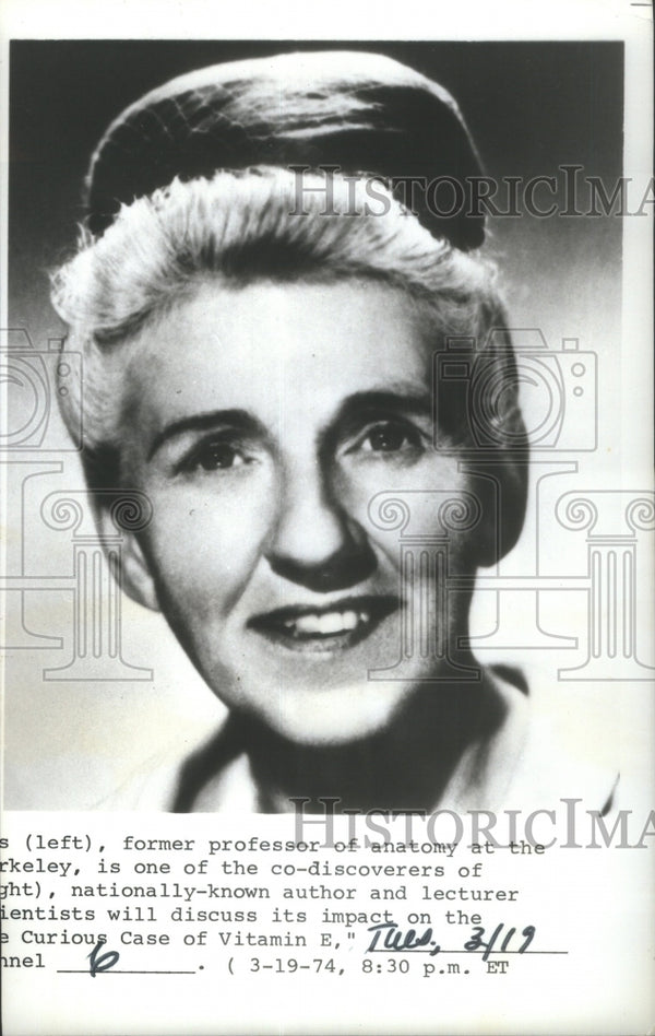 1974 Press Photo Adelle Davis Nutritionist Author- RSA21385 - Historic ...