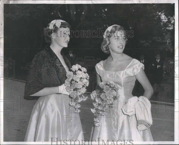 1956 Sally Warden Andria Rowley Brides - Historic Images