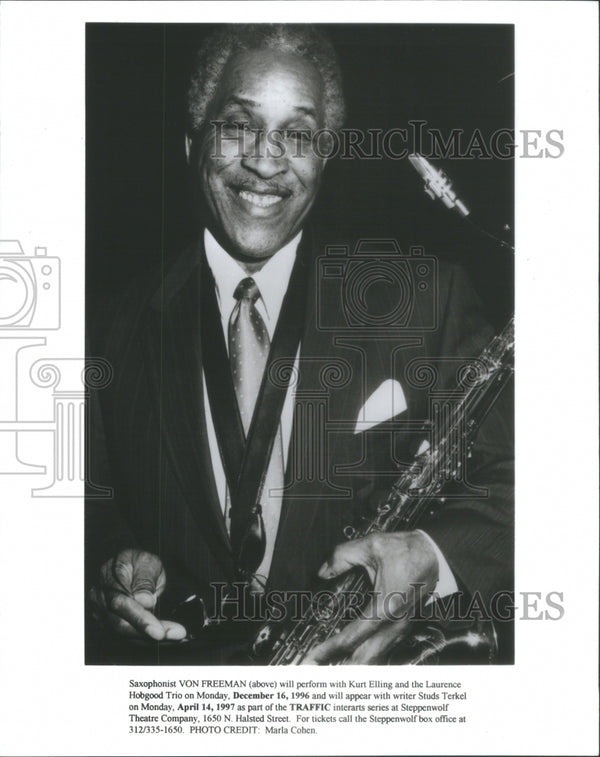 1996 Press Photo Saxophonist Von Freeman Body And Soul- RSA58565 ...
