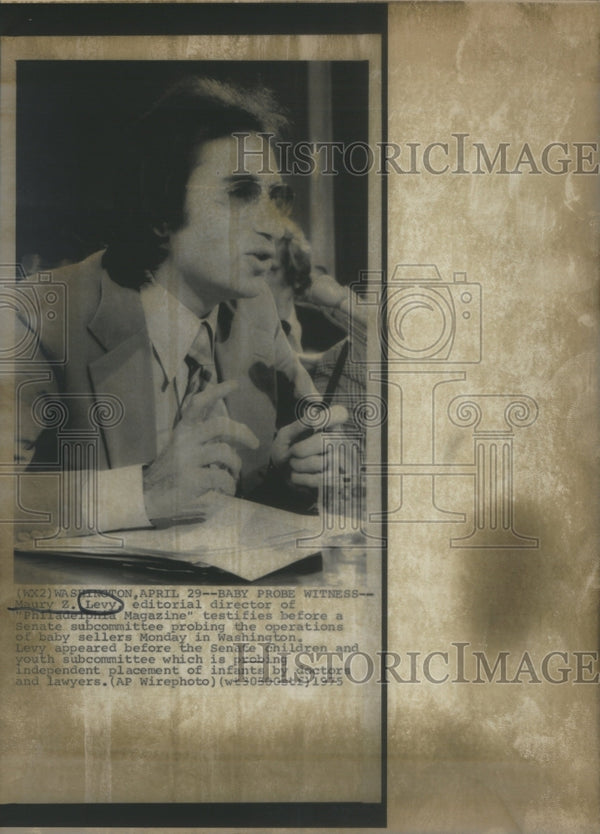 1975 Maury Levy editorial director Philadelphia Magazine Senate ...