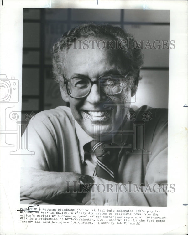 1986 Paul Duke Broadcast Journalist Moderator Washington Week Review ...