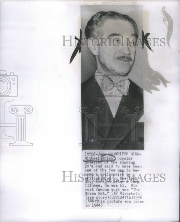 1956 Michael Arlen Author The Green Hat - Historic Images