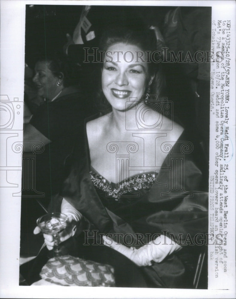 1957 Heidi Krall German Opera Singer - Historic Images