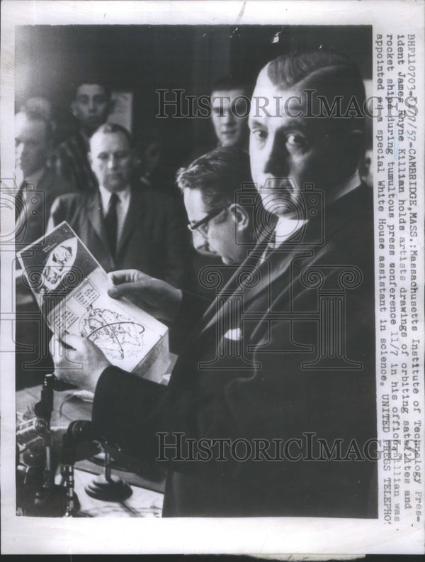 1957 President James Rhyne Killian of MIT - Historic Images