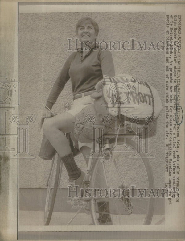 1970 Caroline Killen Bike Clean Air Campaign Springfield Illinois ...