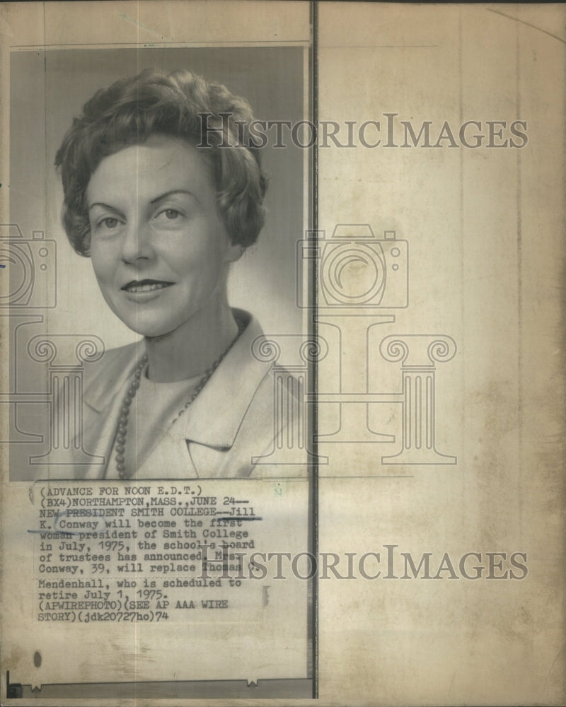 1974 Jill K. Conway First Woman President Smith College - Historic Images